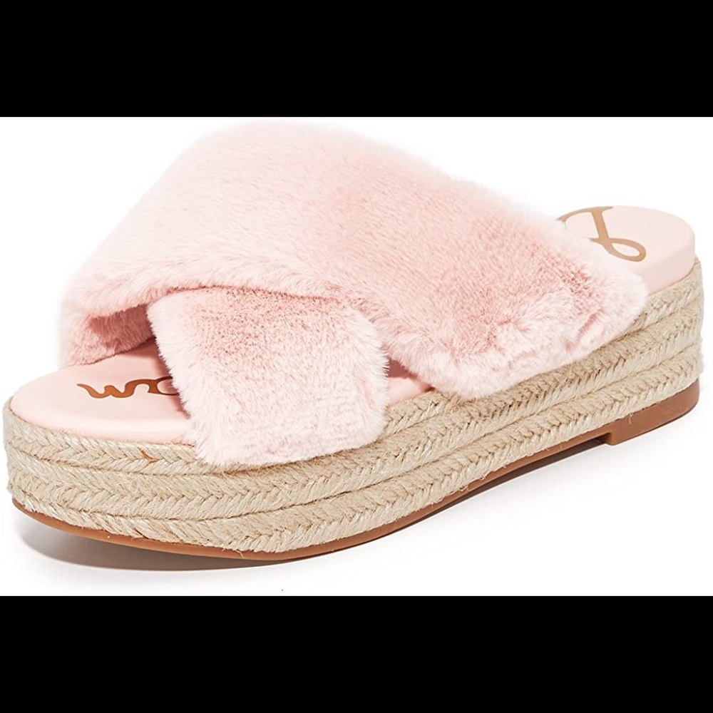 Sam Edelman Zia Pink Platform Slides Size 7 - Gem